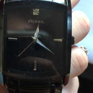 Fossil | Accessories | Fossil Black Metal Mens Watch | Poshmark
